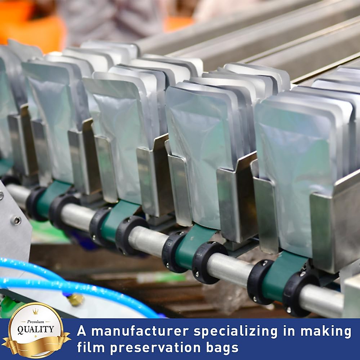 50 Pack 1 Gallon Mylar Bags for Food Storage with Oxygen Absorbers for Rice, Grains, Coffee Beans and Emergency Long Term Food Storage