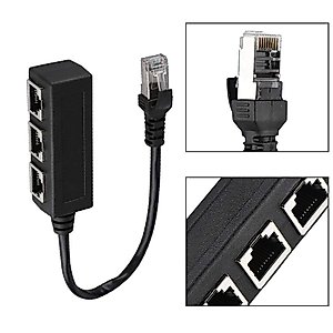 Network Splitter Adapter Network Adapter Ethernet Splitter, thernet Cable Adapter, for Router TV Box