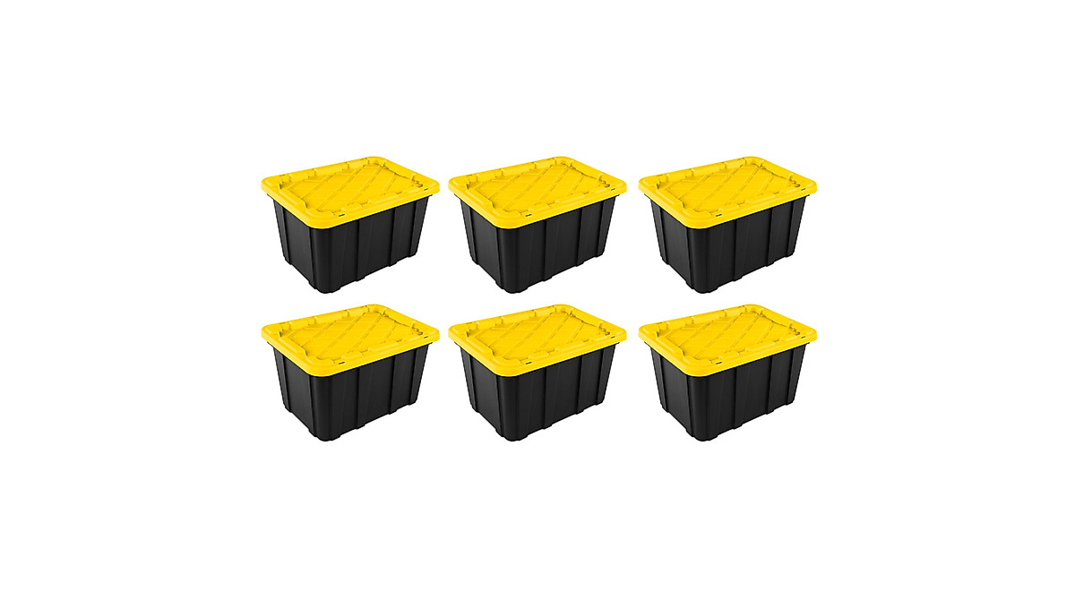 Sterilite 27 Gallon Industrial Storage Totes - 6 Pack
