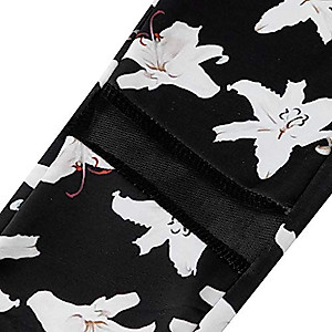 Akabsh Ladies' Print High Waist Hip Bottom Pants Running Fitness Yoga Blouse Pant Suit Workout Suit Set Fitness Sports Yoga Suit