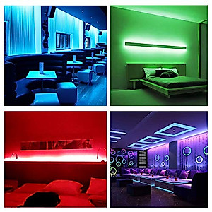 DAYBETTER 16.4ft 5m Waterproof Led Strip Lights, Flexible Color Changing 5050 RGB 150 LEDs Light Strips Kit Work with App