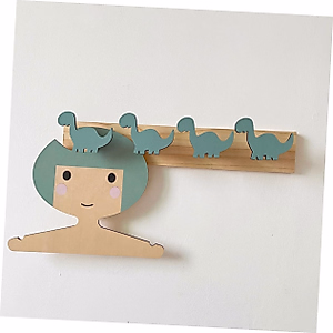 Dinosaur Hook Entryway Rack Hangers for Kids Wall-Mounted Hook Bedroom Hook Hat Hook Single Towel Hook Entry Hooks Kids Decor Home Decor Shower Room Hooks Wooden Coat Child Storage