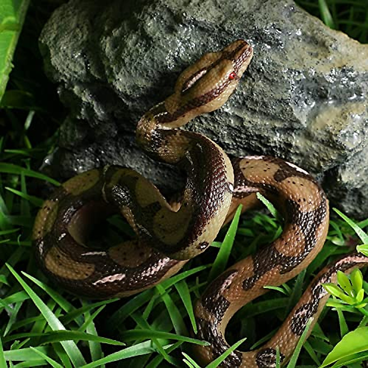 BOTICAKO Realistic Fake Snake & Fake Spiders, Prank Stuff - Fake Insects That Look Real, Rubber Snake Prank Toy