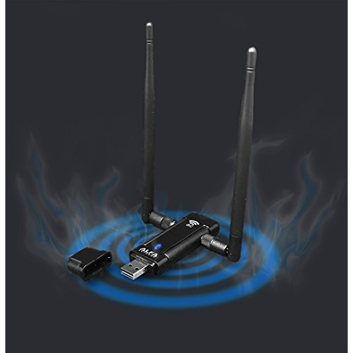 Alfa Long-Range Dual-Band AC1200 Wireless USB 3.0 Wi-Fi Adapter w/2x 5dBi External Antennas - 2.4GHz 300Mbps / 5Ghz 867Mbps - 802.11ac & A, B, G, N