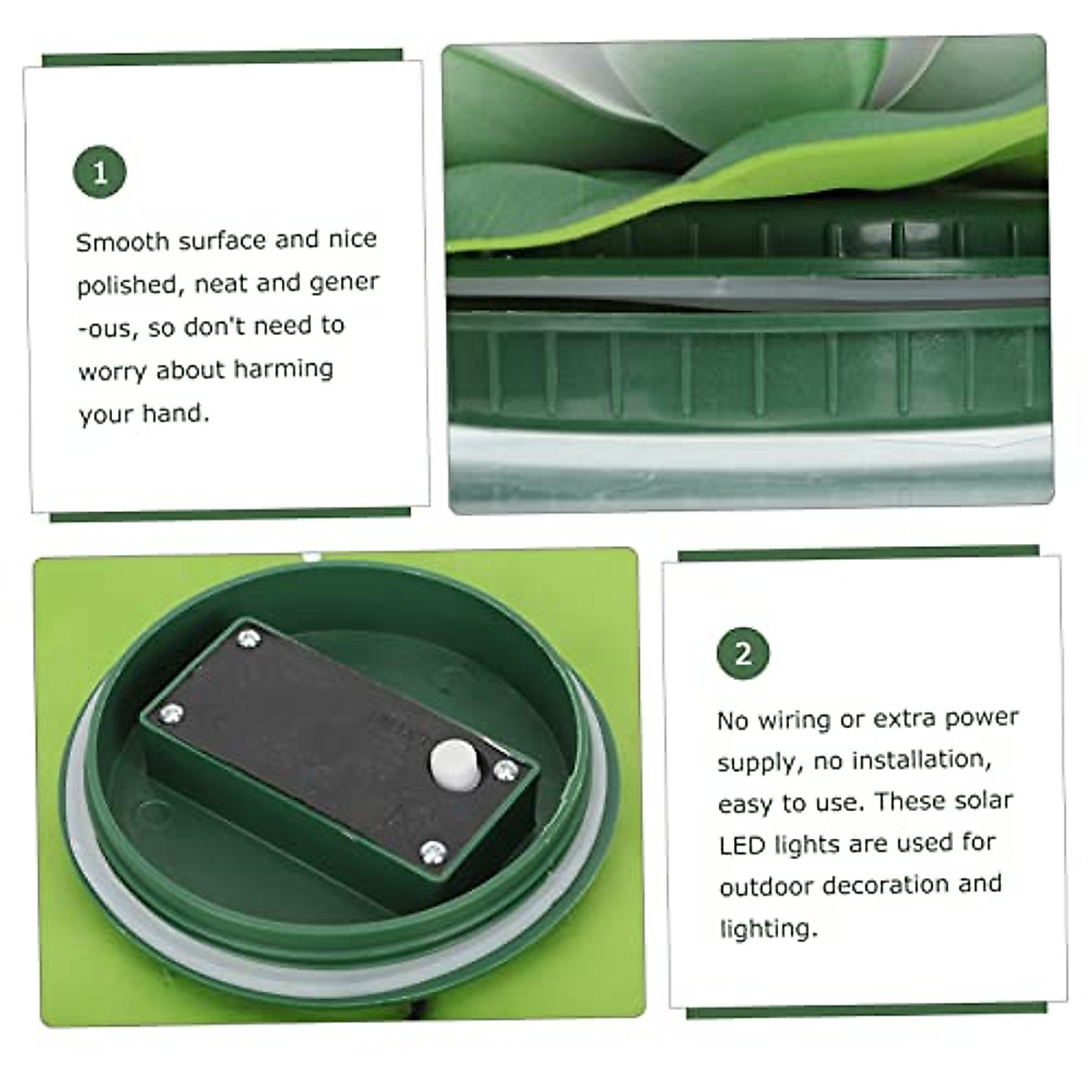 LABRIMP Outdoor Solar Lights LED Decorative Night Lily for Lights Solar Pool Light Swimming Floating Decoration Flower Pad Lamp Outdoor Garden Pond Accessories Solar Lights