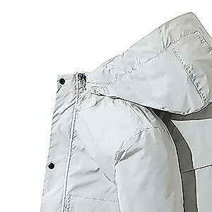 Men's Hooded Ski Jacket Winter Warm Mountain Parka Coat Waterproof Rain Jacket Outdoor Hiking Windproof Windbreaker