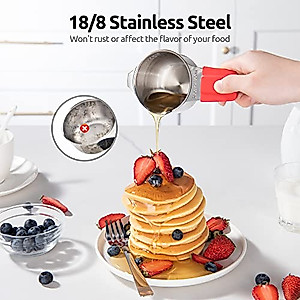 Measuring Cups, U-Taste Magnetic Measuring Cups and Spoons Set of 13 in 18/8 Stainless Steel: 7 Measuring Cups and 5 Measuring Spoons with 1 Professional Magnetic Measurement Conversion Chart