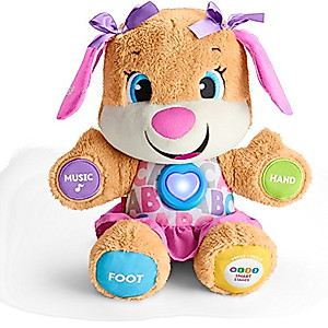 Fisher-Price Laugh & Learn Baby & Toddler Toy Smart Stages Sis Interactive Plush Dog With Music Lights & Learning Content For Ages 6+ Months
