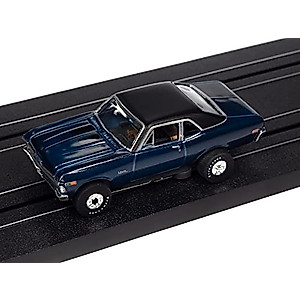 Auto World Thunderjet OK Used Cars 1969 Chevrolet Nova SS (Blue) HO Scale Slot Car