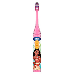 Oral-B Kid's Battery Toothbrush featuring Disney's Princess characters, Soft Bristles, for Kids 3+