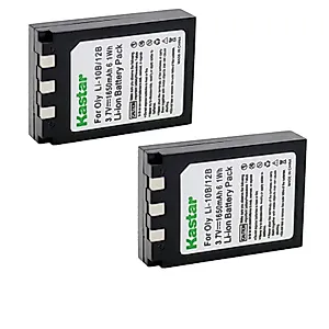 Kastar Compatible 2 Pack Battery for Olympus Camedia C-50 C-60 C-70 C-760 C-765 C765 Camera and Olympus LI-10B LI-12B Battery