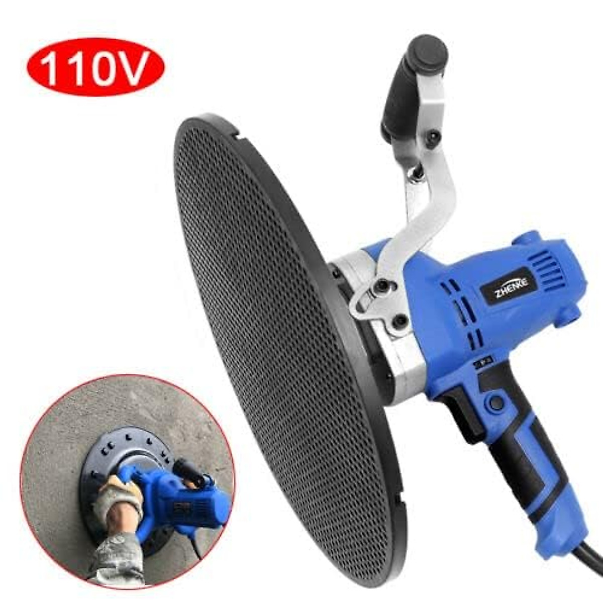 Plaster Wall Smoothing Polisher,Handheld Concrete Epoxy Electric Cement Mortar Trowel, 850W Plaster Wall Smoothing Polisher, Concrete Vibrator, Gypsum Mortar Cement Putty Trowel (US Stock)