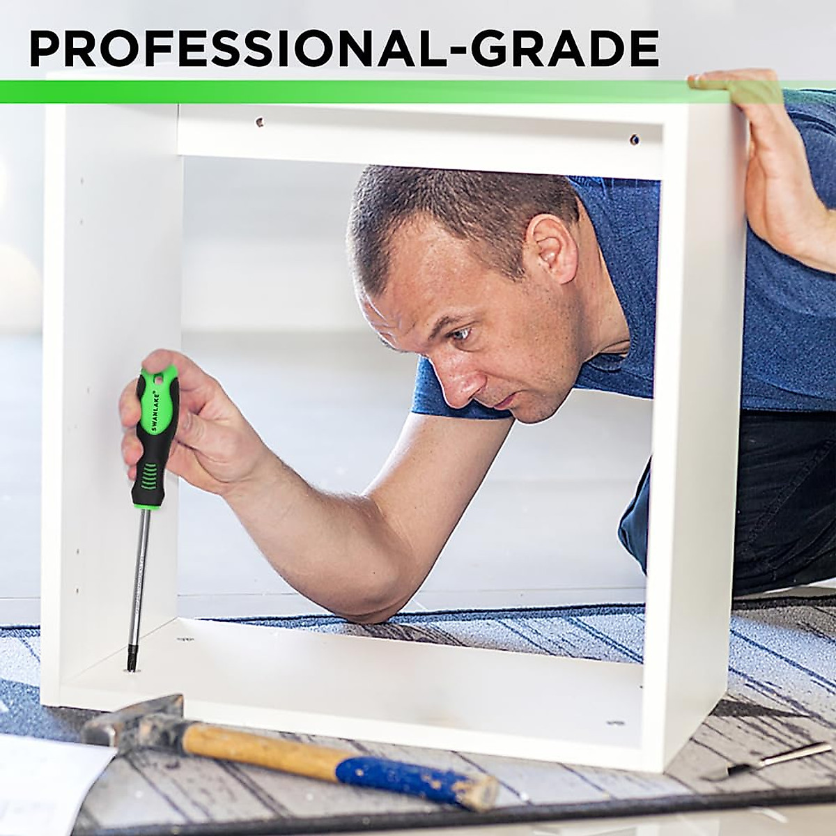 SWANLAKE 86PCS Magnetic Screwdriver Set,Includes Slotted/Phillips/Torx Mini Precision Screwdriver, Replaceable Screwdriver Bits and nut drivers With Sturdy tool box