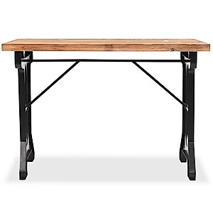 YPWRENH Side Tables Office Tables Dining Table Solid Fir Wood Top 48 "x25.6 x32.3 for Dining Room, Kitchen or Living Room