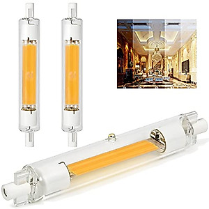 TOWBEBER R7s LED Bulb 118mm Dimmable 4rd Generation, 20W Double Ended J118 Base T3 LED Replacement for Halogen 200W Light Bulbs, 2000lm Sapphire COB Bulb 3000K Warm Light CRI 85 (2PCS)