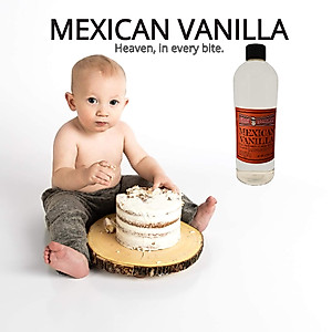 Nutty Montanan Authentic Real Pure Mexican Clear Vanilla (White) 16 Ounce Cold Pressed No Coumarin Imported