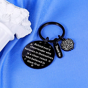 Cheer Coach Gift Cheer Coach Keychain Coach Appreciation Gifts for Cheerleader Thank You Gifts for Cheer Coach Retirement Gifts for Women Men Cheerleading Gifts Birthday Graduation Senior Night Gifts