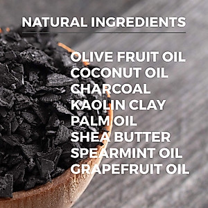 Rustic Maka Activated Charcoal + Clay Natural Soap Bar, DETOX + CLEANSE, for Acne, Problem Skin, Excess Oil Control, Face, Body and Underarm Detox, Oily to Normal Skin