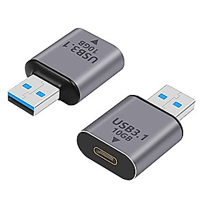 Poyiccot USB C to USB 3.1 Adapter 10Gbps, Female USB C to Male USB Adapter, USB 3.1 Type C to Type A Charger Converter OTG Fast Charging Compatible with iPhone, MacBook, Samsung Galaxy, 2Pack