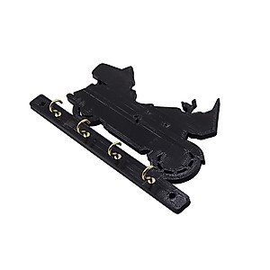 Key Rack Holder Hanger Compatible with Harley Road King Motorcycle Wall Entryway Organization Housewarming New Home Gift - 6" x 3 3/8" x 3/16" - Four Hooks