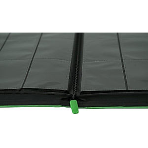 Card Guardian - 9 Pocket Premium+ Binder with Zipper for 504 Cards - Side Loading Pockets for Trading Card Games TCG (Green)