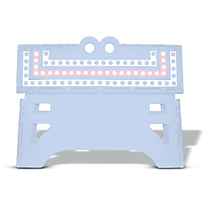 eXpace Folding Step Stool, 13-Inch Wide, Non-Slip for Indoor and Outdoor Use, Adults and Kids up to 350 lbs, Pink & White Stripes