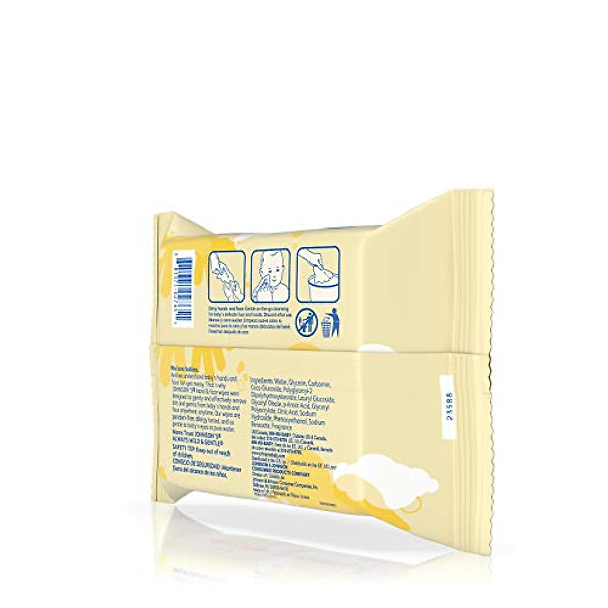 Johnson's Baby Hand and Face Wipes, 25-Count