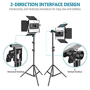 Neewer 2 Packs 660 LED Video Light with APP Control, Photography Video Lighting Kit with Light Stands, Dimmable 45W Bi-Color 3200K-5600K CRI 97+ with Diffuser/Barndoor/Bag for Studio YouTube Shooting