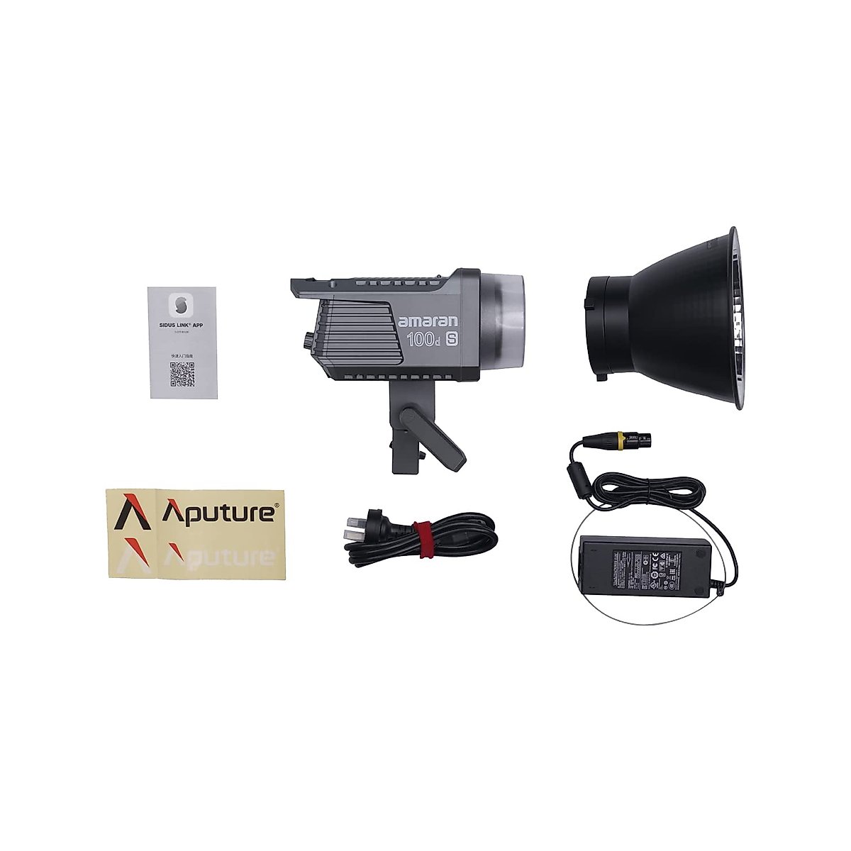 amaran 100dS Studio Light Daylight LED Video Light,amaran 100d upgrage Bluetooth App Control 8 Pre-Programmed Lighting Effects DC/AC Power Supply Photography Shooting Light (amaran 100dS)