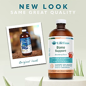 LifeTime Vitamins - Liquid Calcium Magnesium Citrate Natural Strawberry Flavor - 16 fl. oz.