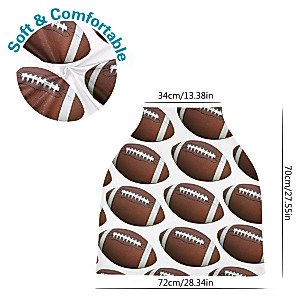 Carseat Canopy Babies Breastfeeding Cover - American Footballs Nursing Cover Scarf Breathable Baby Boy Stroller Cover Baby Shower Gifts for Girl&Boy