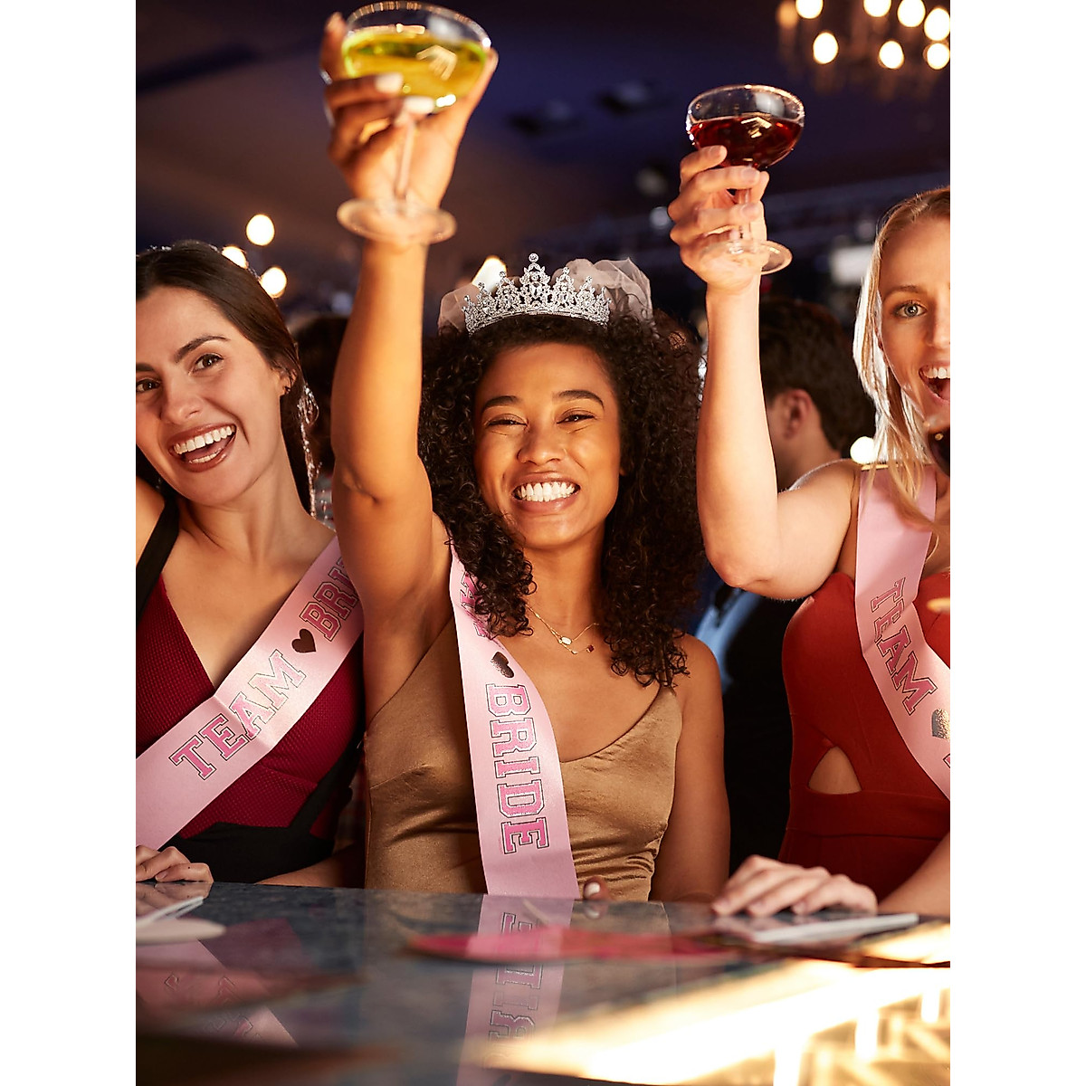 SWEETV Jeweled Tiaras and Crowns for Women, Crystal Queen Crown, Silver Wedding Tiara for Bride, Metal Birthday Quinceanera Pageant Prom Headpieces