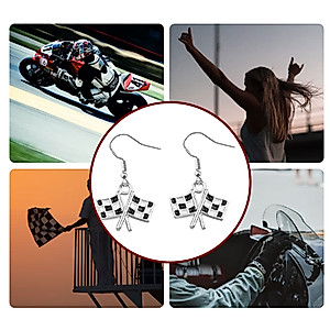 Race Charm Earring Race Day Gift Car Racing Gift Drag Racing Gift Race Earrings (Race Charm Earring)