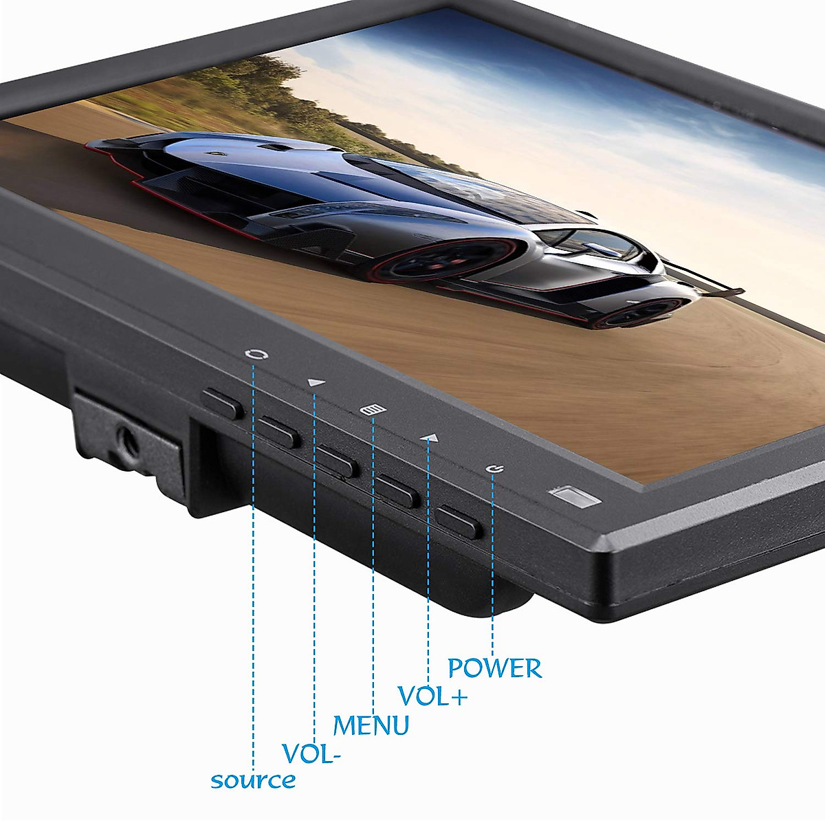 KALESMART 10.1 inch 1280x800 Rimless HDMI Monitor with VGA/HDMI Ports Built-in Speaker for Raspberry Pi Home Security CCTV PC Display