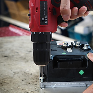 Dedeo Cordless Drill/Tool Kit, 88PCS 16.8V Impact Drill Driver Set with Charger and 2PCS Li-Ion Batteries, Built-in LED Light, 2-Variable Speed, 3/8" Keyless Chuck, 18+1 Metal Clutch, Home Improvement