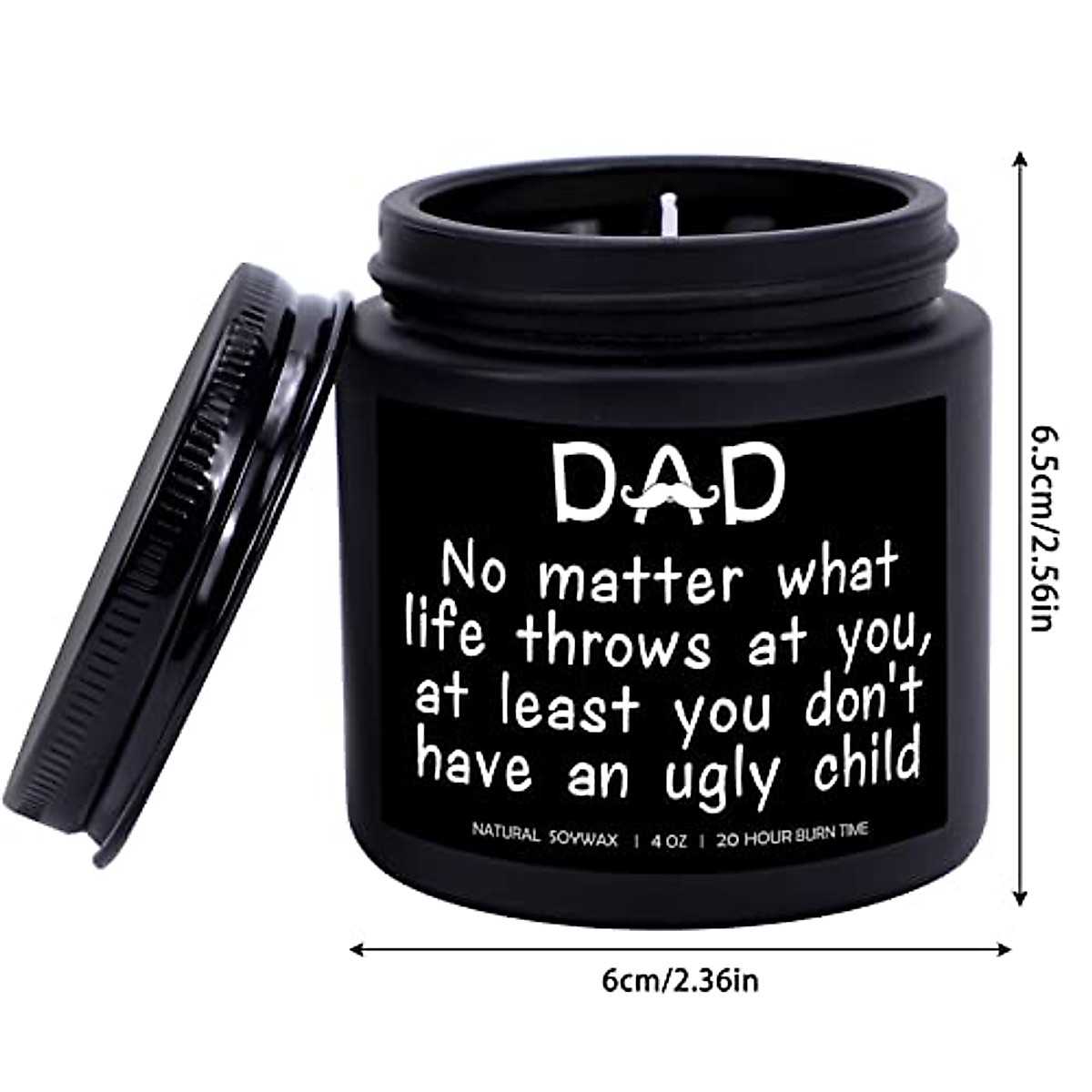 Gifts for Dad from Daughter Son, Funny Dad Gifts, Fathers Day Christmas Birthday Gifts for Dad Stepdad Father in Law New Dad Bonus Dad Daddy, Sandalwood Scented Candles