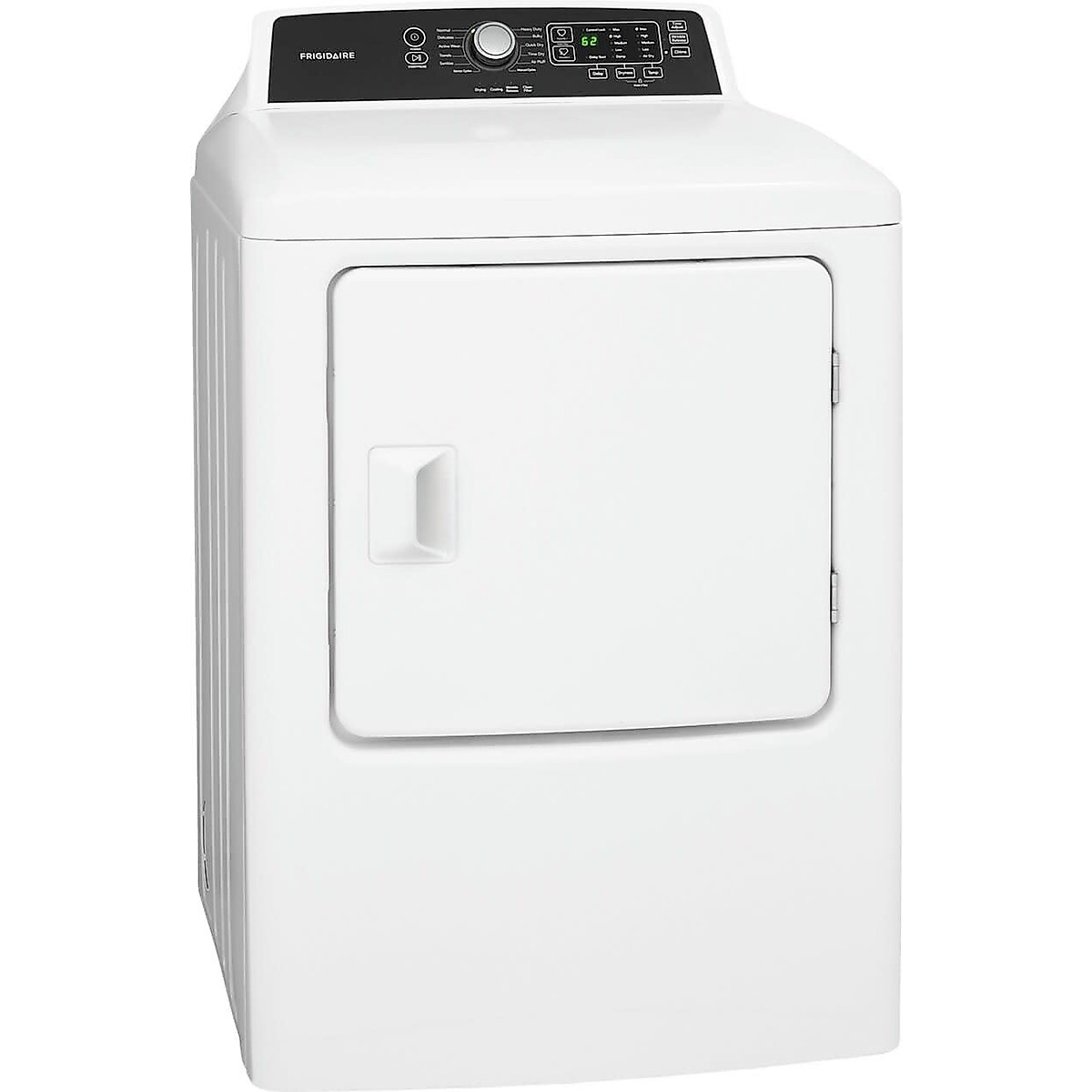 Frigidaire FFRG4120SW 6.7 cu. ft. Large Capacity Free Standing Gas Dryer, 10 dry cycles, Quick Dry, Active Wear, Sanitize, Eco Dry, Anti-Wrinkle, Reversible Door option, in White