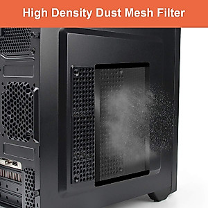 120 x 240mm PC Fan Dust Filter Magnetic Frame Computer Fan Grills Black Dust Mesh PC Cooler Filter Screen Dustproof Case Covers 2 Pack