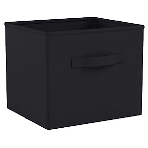 Winsome Capri Set Of 6 Foldable Black Fabric Baskets, 6 small,