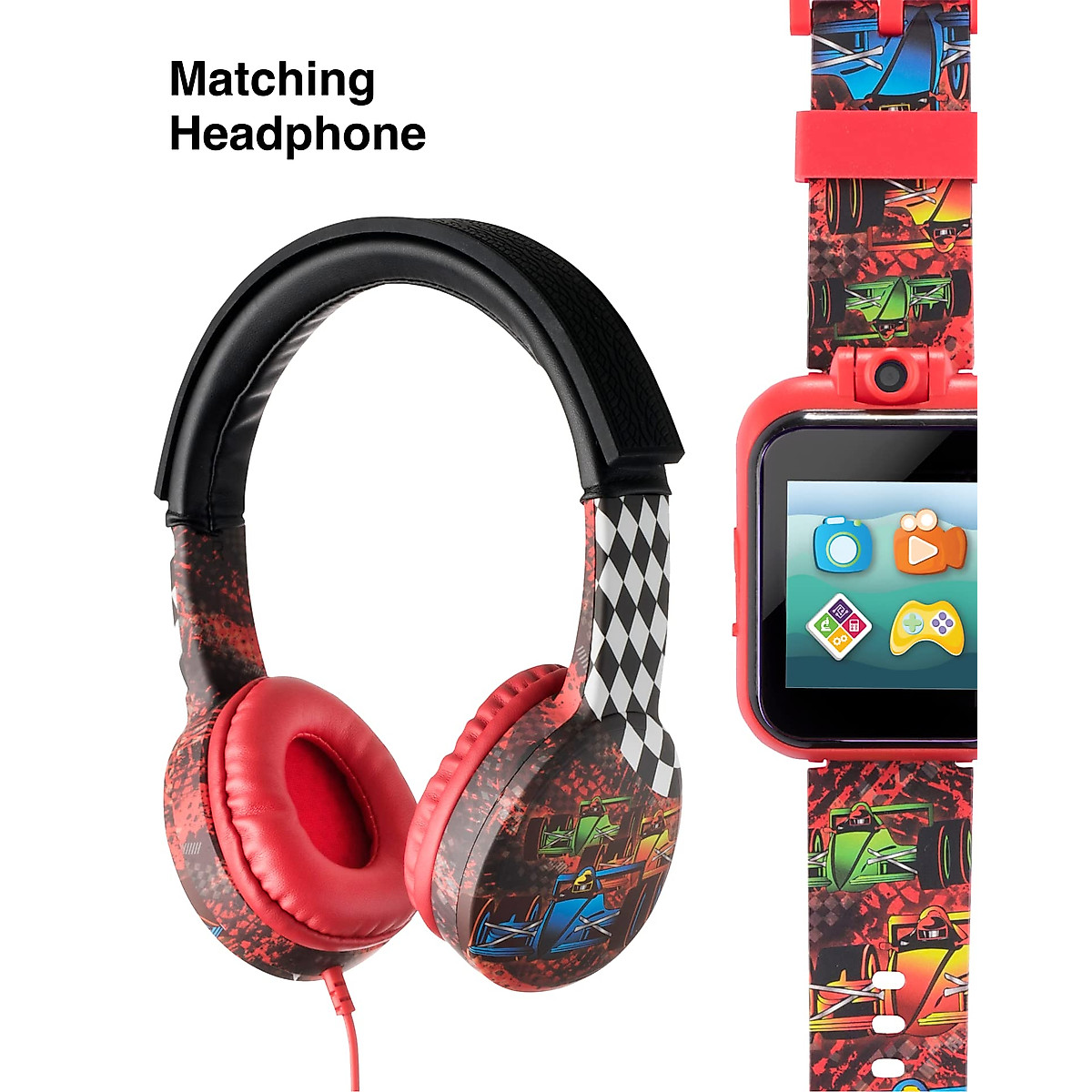 PlayZoom 2 Kids Smartwatch & Headphones - Video Camera Selfies STEM Learning Educational Fun Games, MP3 Music Player Audio Books Touch Screen Sports Digital Watch Gift for Kids Toddlers Boys Girls