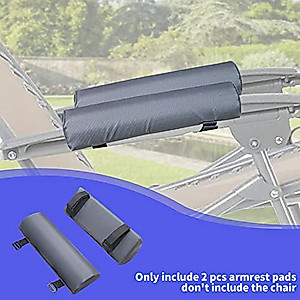 YUJHON Zero Gravity Chair Cushion for Arm Rest Foldable and Soft Chair Armrest Pads Relieve Your Elbows and Forearms Suitable for Outdoor and Lawn Loungers, Reclining Patio Lounge Chairs(2 Pack)