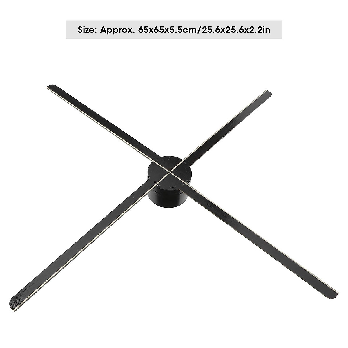 Bindpo 3D Hologram Fan, 65CM 3D Hologram Fan Advertising Holographic Projector Naked Eye 3D Rotating Electric Fan Advertising Projecto, for Shop, Mall, Party Advertising Display(US)