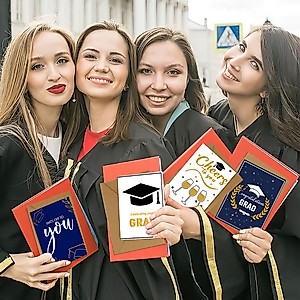 Graduation Cards 2024, Graduation Cards, Congratulations Card, 12 Pack Graduation Cards Bulk with Envelopes, Grad Cards for College High School 2024 Graduation Gifts Graduation Party Supplies,4 Design