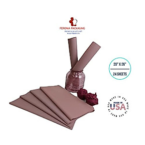 Rose Gold Tissue Paper Squares, Bulk 24 Sheets, Premium Gift Wrap and Art Supplies for Birthdays, Holidays, or Presents by Feronia packaging, Large 20 Inch x 26 Inch