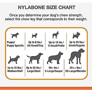 Nylabone Essentials Power Chew Curvy Bone Peanut Butter Flavor, Large