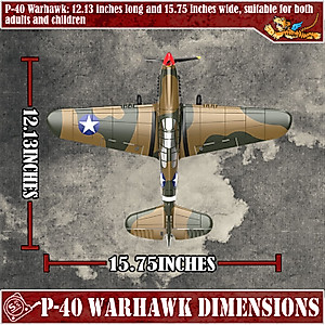 LEAMBE RC Plane 4 Channel Remote Control Airplane - Ready to Fly P-40 Warhawk RC Airplane for Beginners Adult with Xpilot Stabilization System & One Key Aerobatic