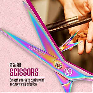 Tycon Hair Cutting Scissors Professional 6" – Japanese Stainless Steel, 2.7" Razor Edge Blade Barber Scissors – Ergonomic design - Precision Hair Scissors for Smooth Cutting - Salon & Personal Use