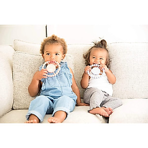 Bella Tunno Happy Teether for Girls– Soft & Easy Grip Baby Girl Teether Toy, Silicone Teether Ring to Help Soothe Gums, Non-Toxic and BPA Free, Little Lady