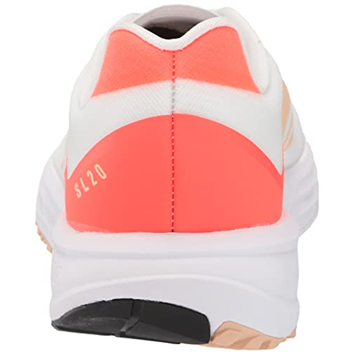 adidas Women's Sl20.2 Running Shoe, White/Halo Blush/Solar Red, 8.5
