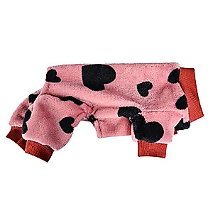 Dog Pajamas for Small Dogs Girl Boy Fall Winter Warm Dog Onesie Pjs Cold Weather Puppy 4 Legged Sweater Clothes for Chihuahua Yorkie Teacup Jumpsuit Cute Pet Outfits Apparel Coats (X-Small, Love)